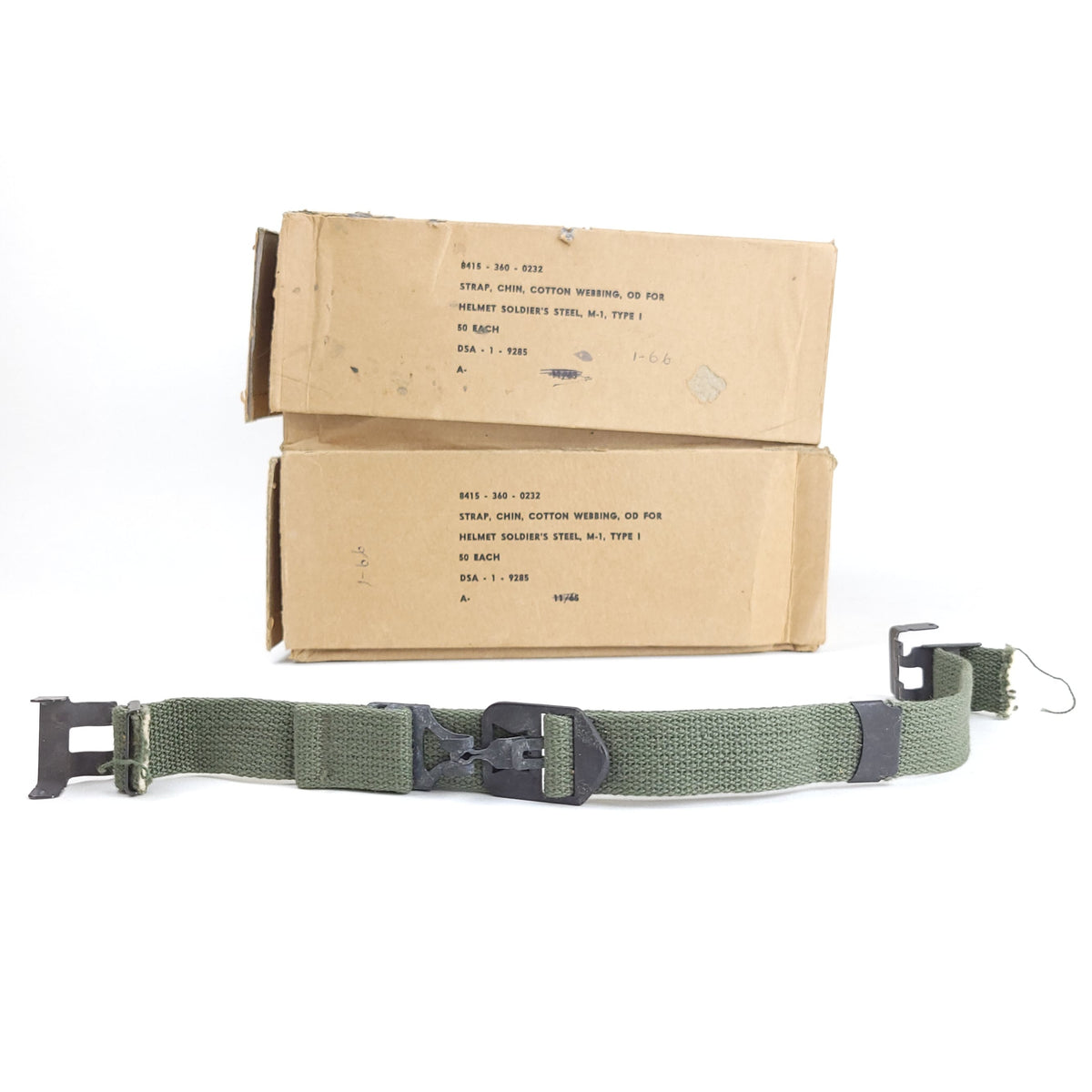 Vietnam War M1 Helmet Chinstrap – Type I Infantry – 1966 Original – J ...