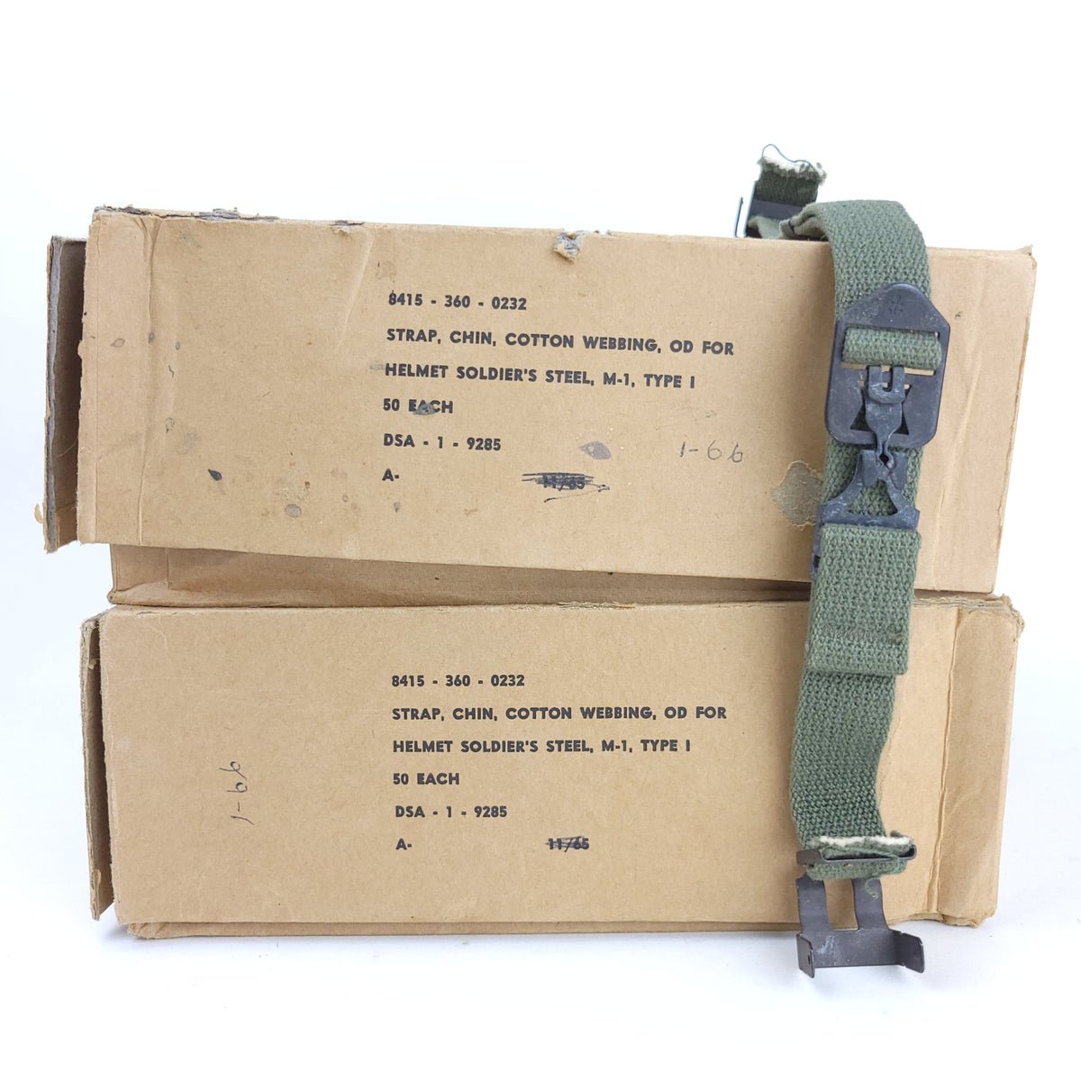 Vietnam War M1 Helmet Chinstrap – Type I Infantry – 1966 Original – J ...